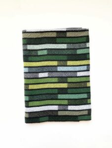 carol johnson brick matrix green towel – Textile Center