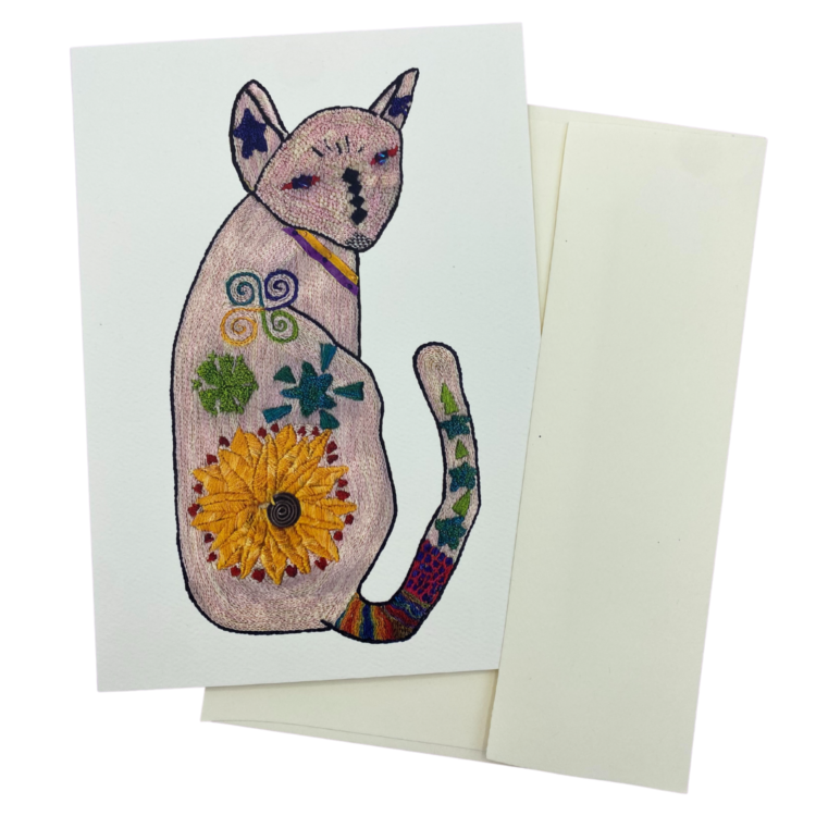Beth Peterson Female Cat Card – Textile Center